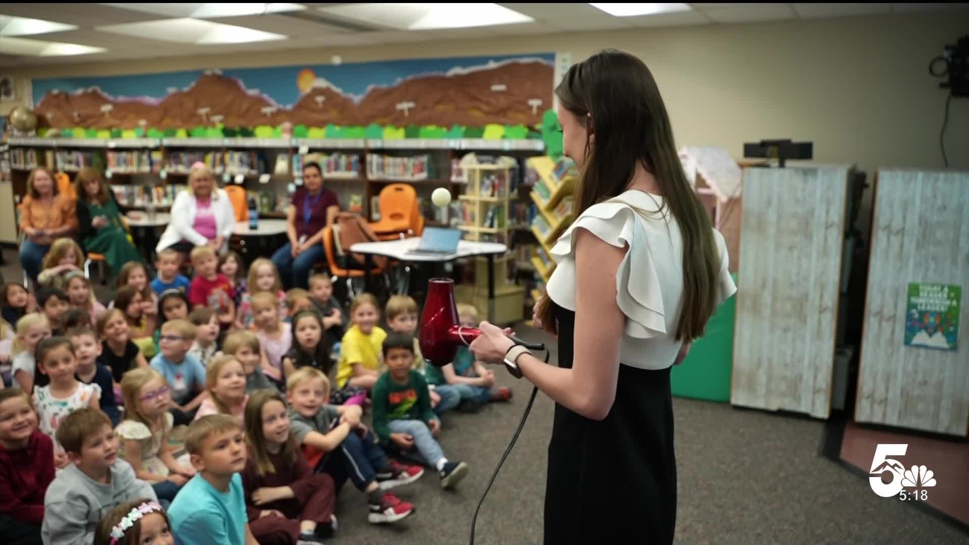 Students at Foothills Elementary in Colorado Springs learn about weather patterns