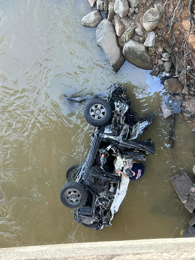 1 hurt after car drives into Broad River, catching fire on impact ...