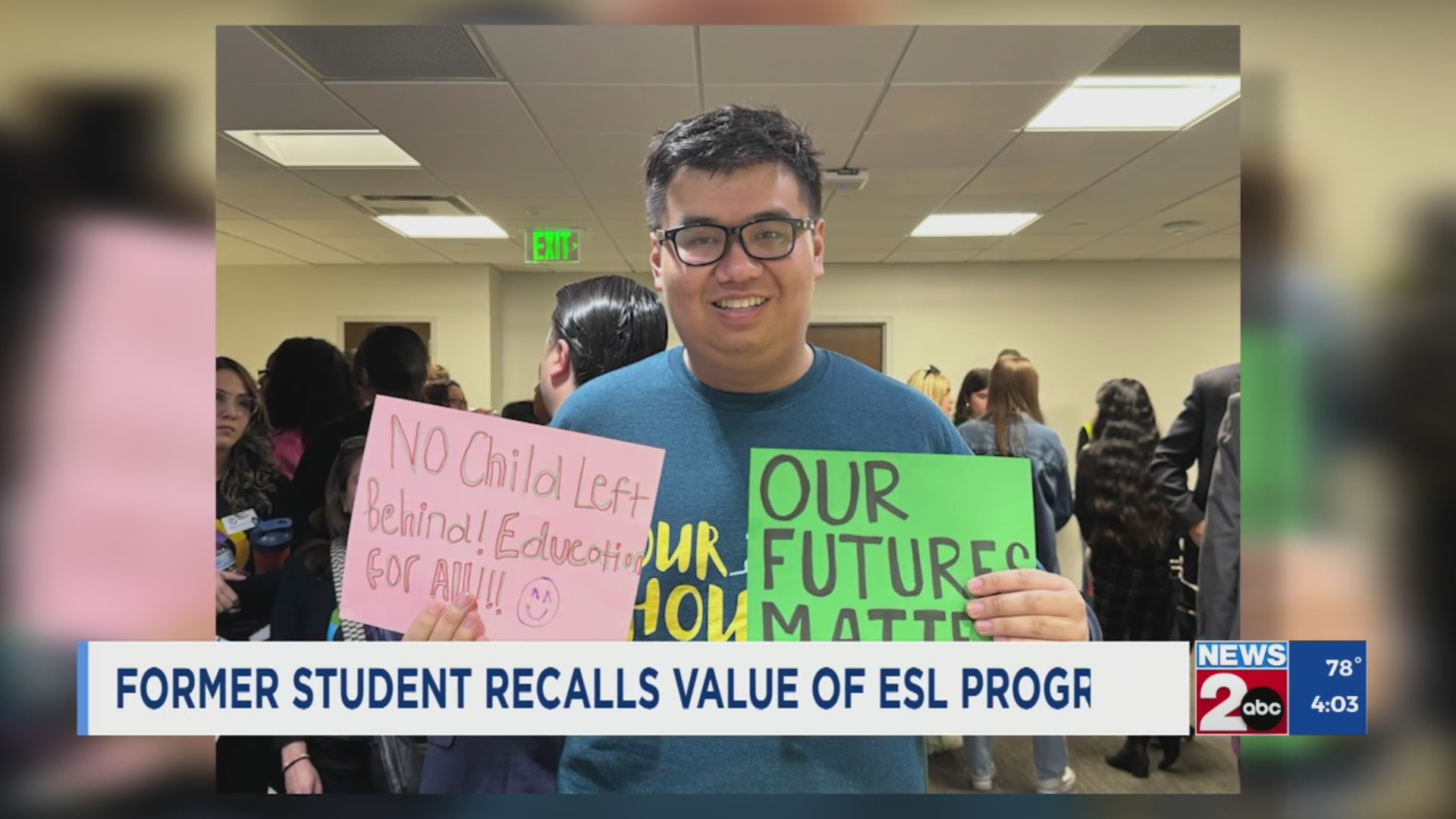 Former ESL student protests against TN bill that could deny education ...