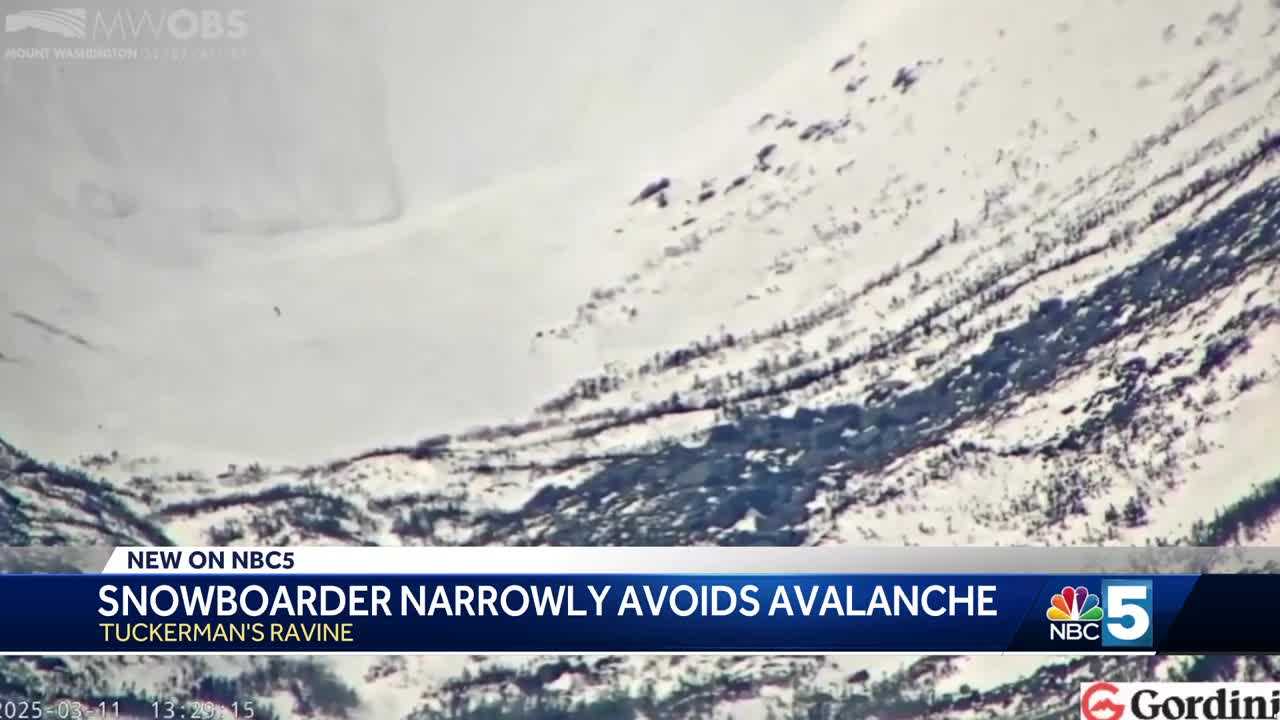 Wild video: Snowboarder outruns avalanche in New Hampshire