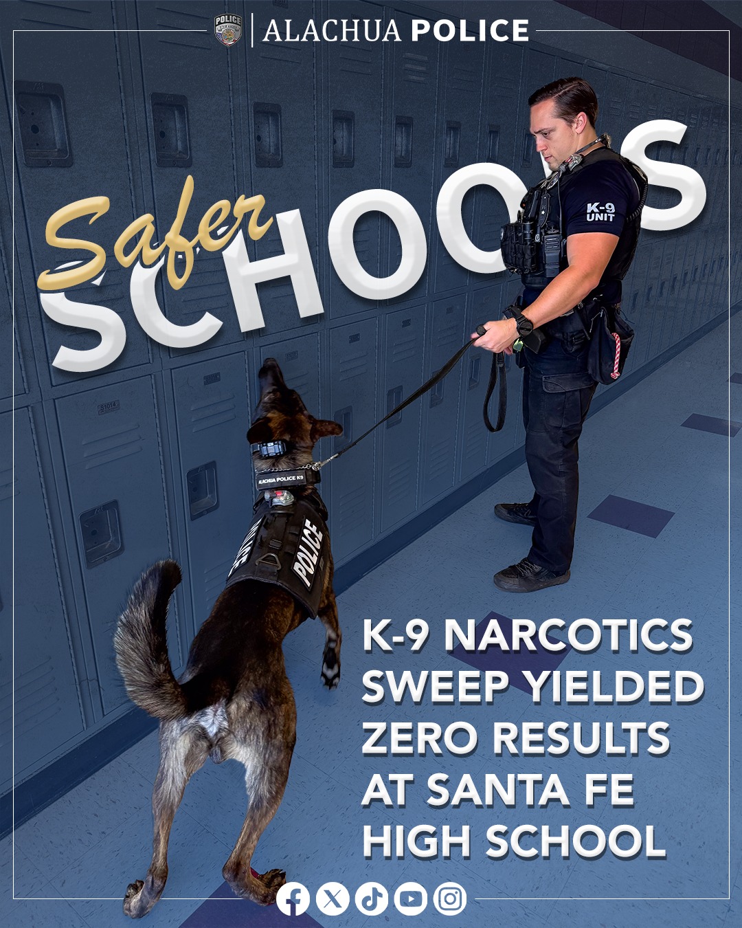 K-9 narcotics sweep at Santa Fe High School produces no results