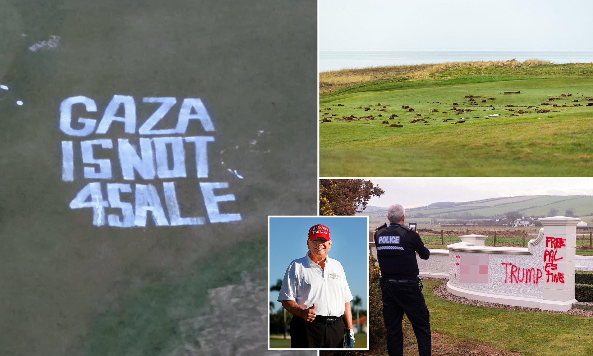 Man, 33, arrested after Trump's iconic Scottish golf course vandalised