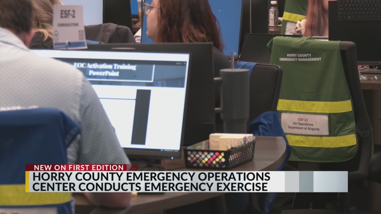 Horry County Emergency Operations Center works full-scale mock exercise