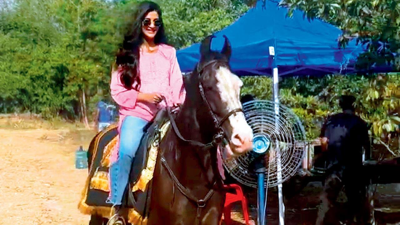 Nimrit Kaur Ahluwalia brushes up her horse riding skills for Shaunki Sardar