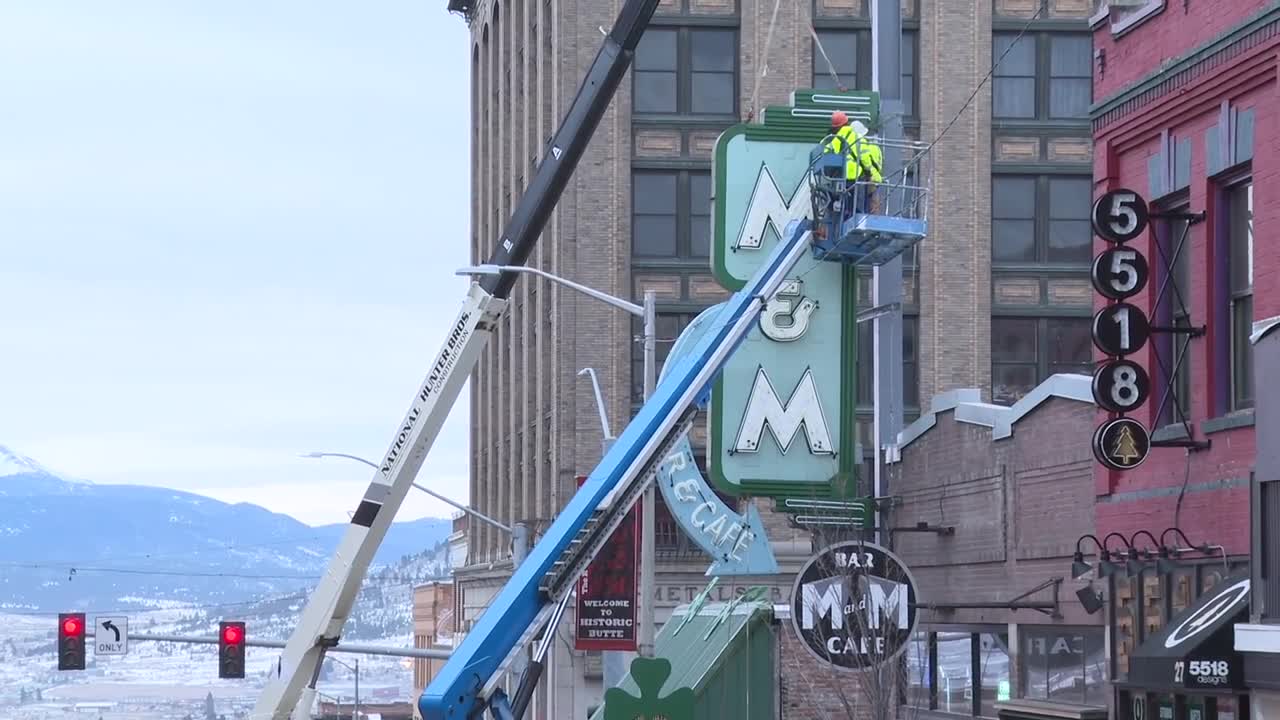 Iconic M&M sign returns to Uptown Butte after being saved from fire 4 ...