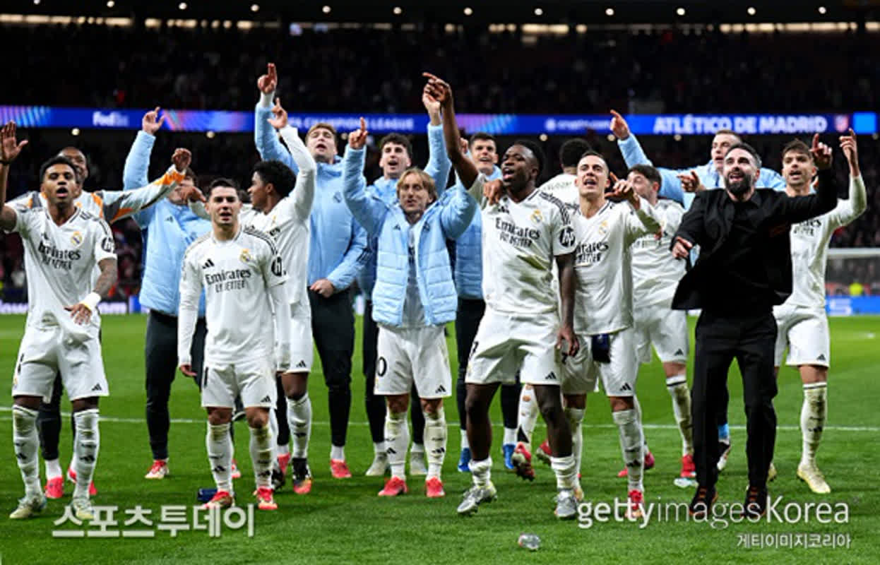 '비니시우스 PK 실축' 레알, 승부차기 혈투 끝에 아틀레티코 꺾고 UCL 8강 진출