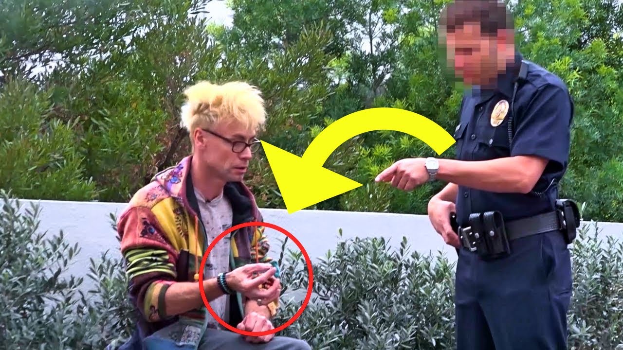 Smoking prank in front of a cop goes wrong