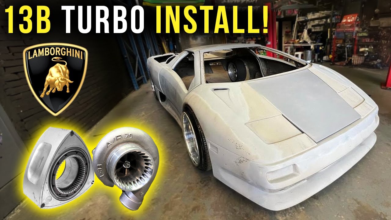 Fake Lamborghini Drift Car Turbo Rotary Install | Part 3