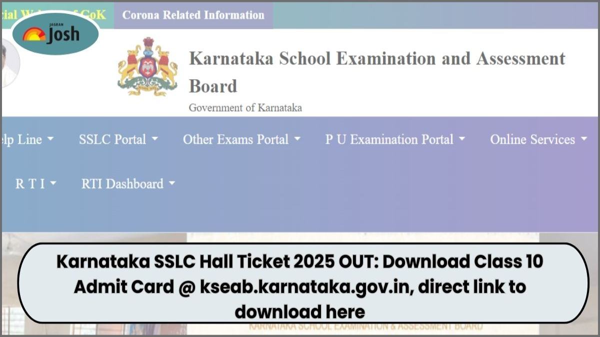 Karnataka SSLC Hall Ticket 2025 OUT: Download Class 10 Admit Card ...