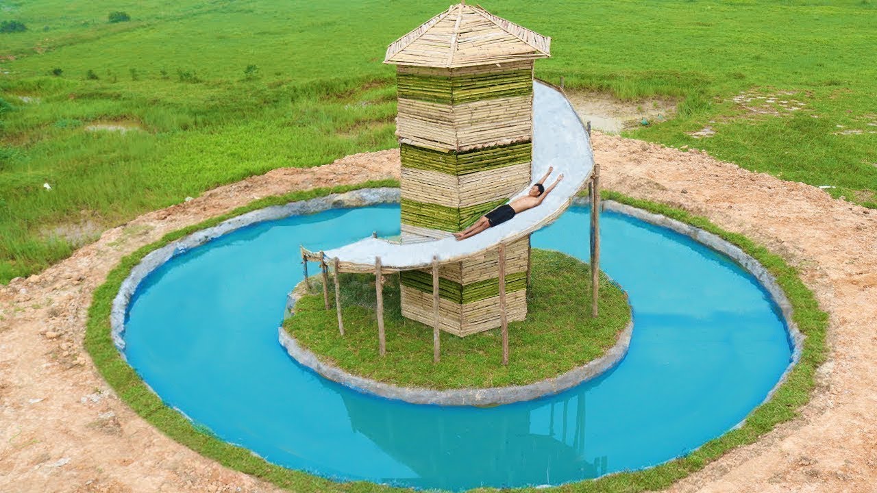 Building Water Slide House