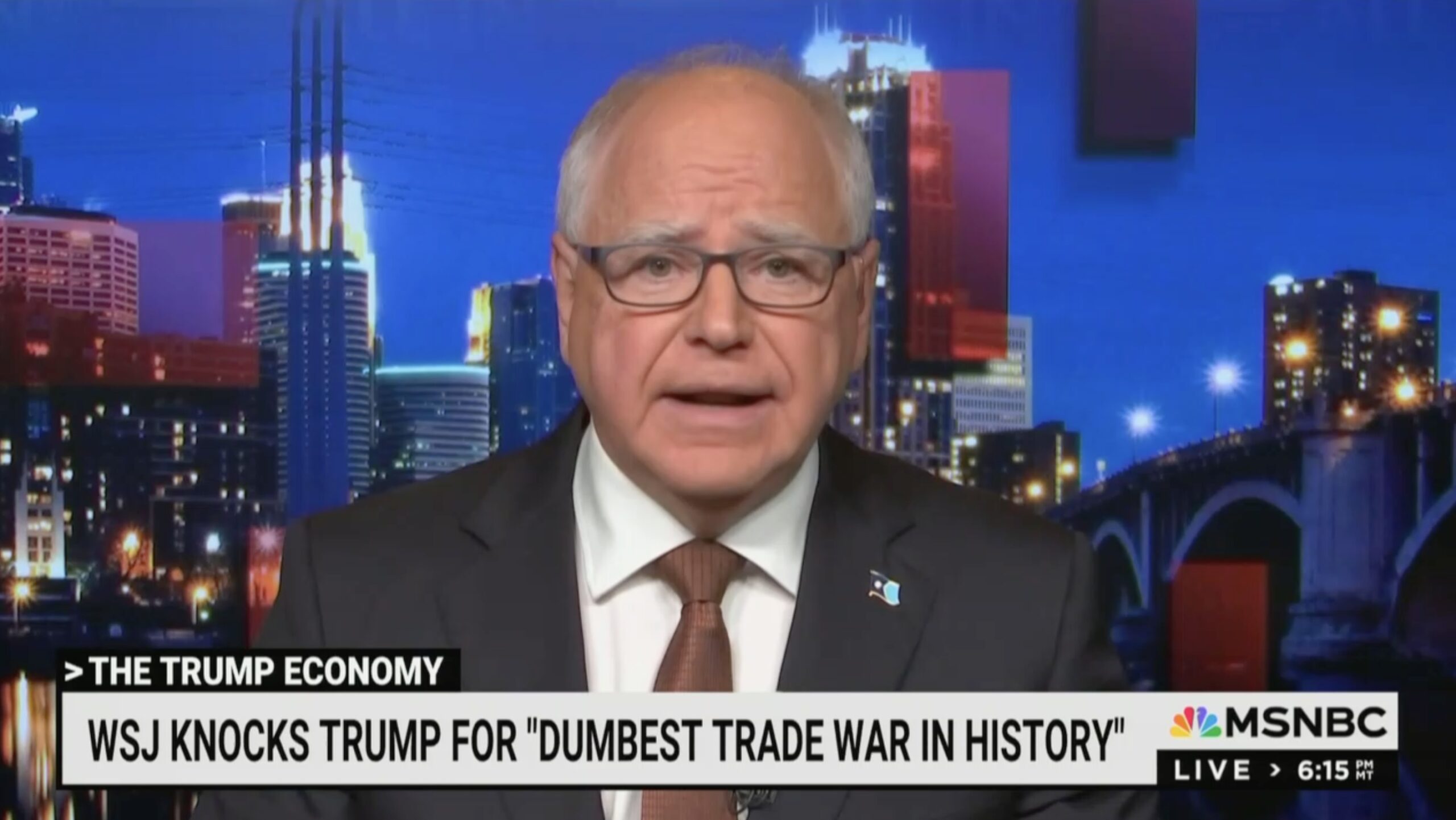 Tim Walz Argues Trump ‘Doing Us a Favor’ by ‘Breaking’ U.S. Government