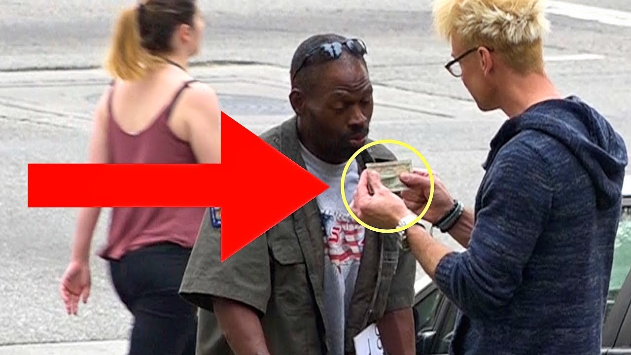 Magician makes homeless man's wish come true (magic heals)