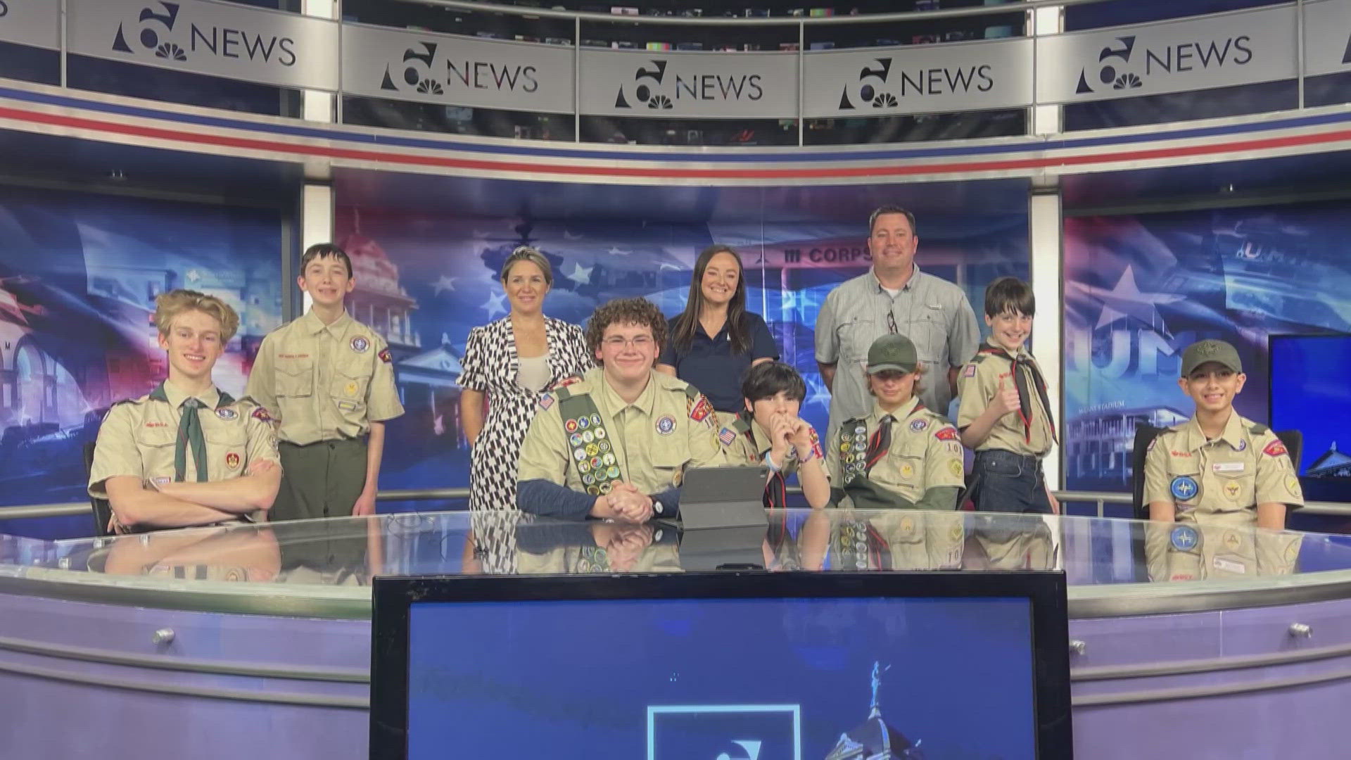 Boy Scout troop visits KCEN studio!