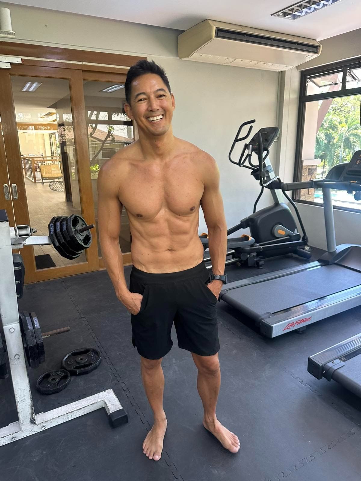 Marc Nelson reveals secret to maintaining physique, abs at 53
