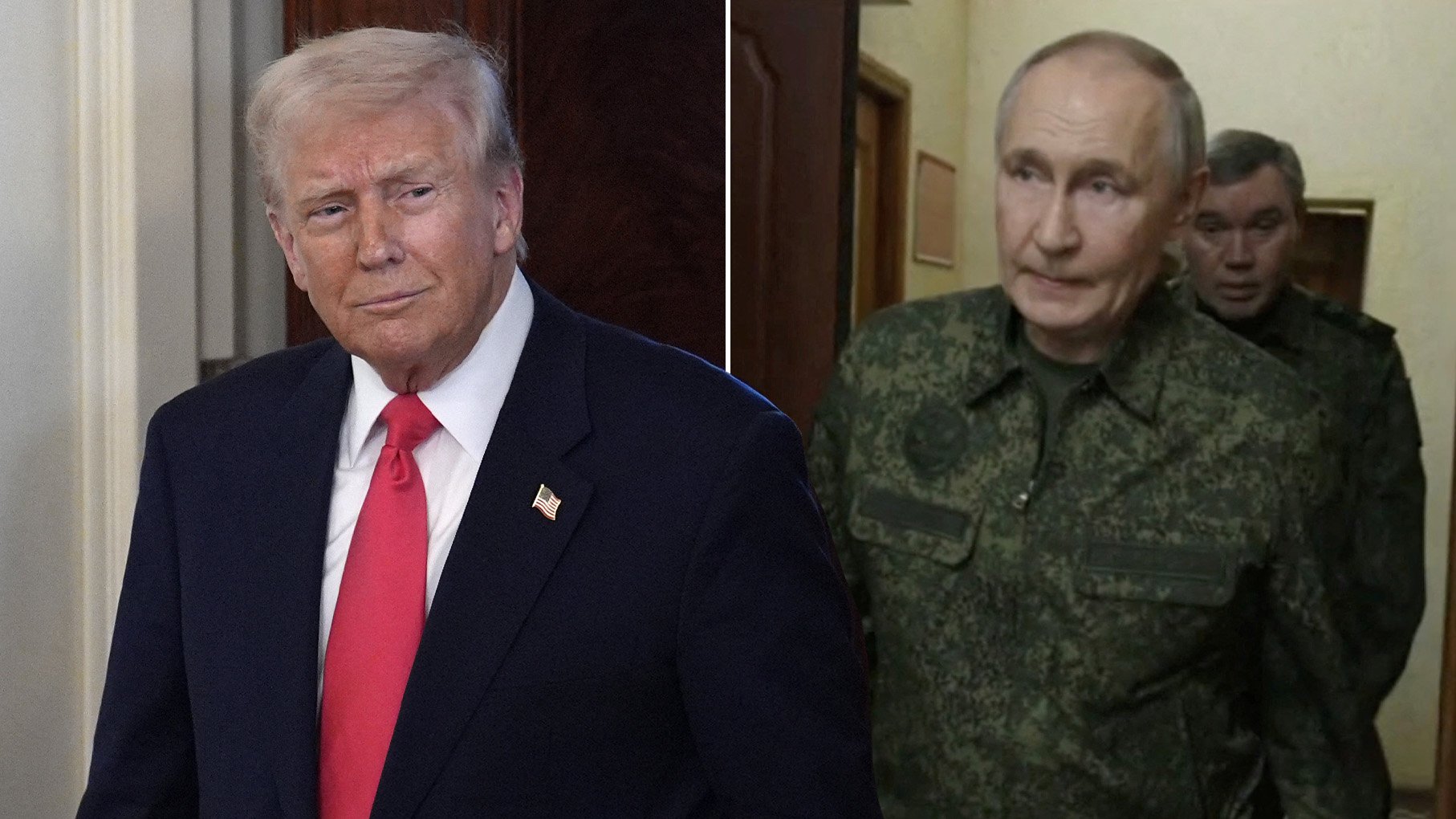 Putin seen wearing military gear after Trump threatened to 'hurt' Russia