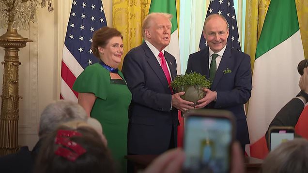 I love the Irish', Trump tells shamrock ceremony