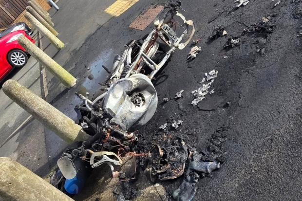 Firefighters called after motorbike set on fire in Birkenhead
