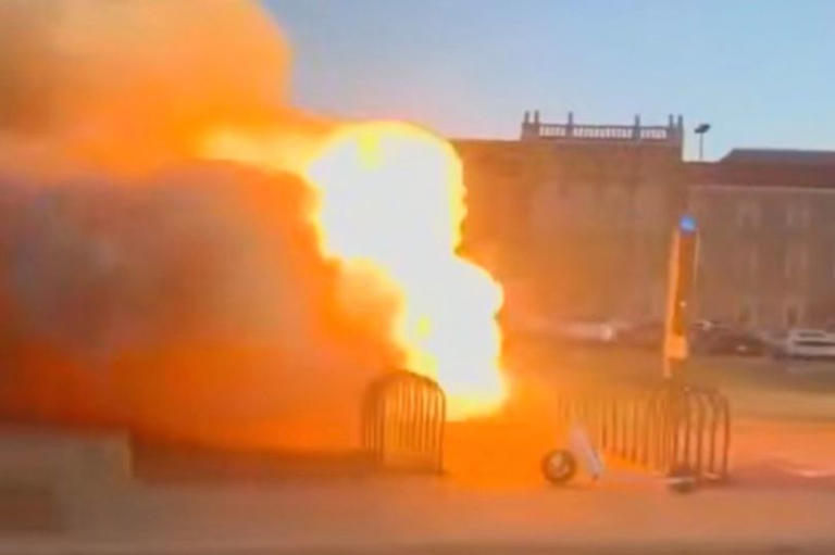 Huge explosion at Texas Tech University sends green flames shooting out ...