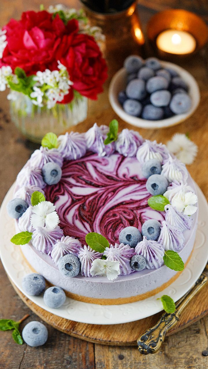 U.S. Blueberry Swirl Cheesecake—A Berry-Tastic Dream Come True!