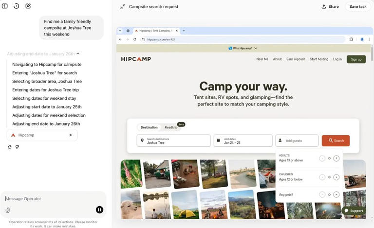 ChatGPT integra Operator, l'agente AI che naviga sul Web al posto dell'utente