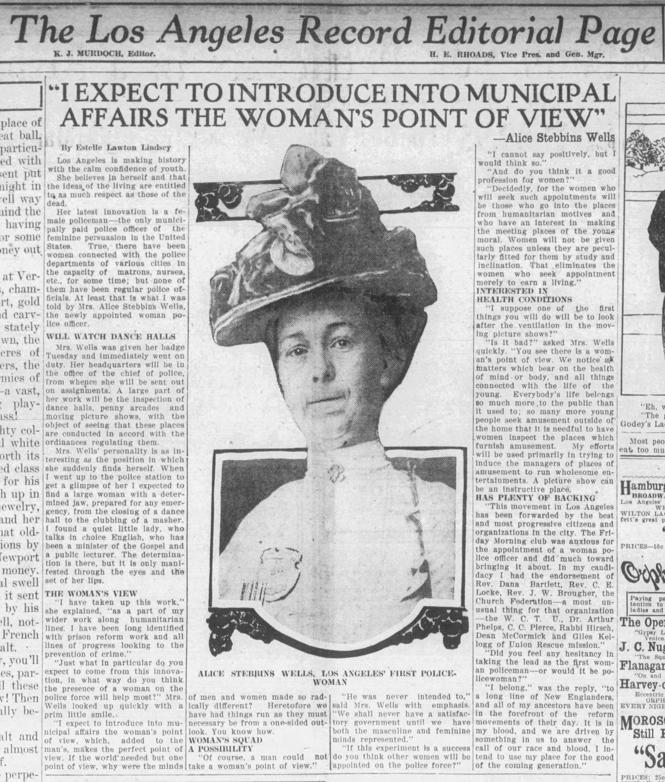 Armed With Just a Badge, Los Angeles' First Policewoman Protected the ...