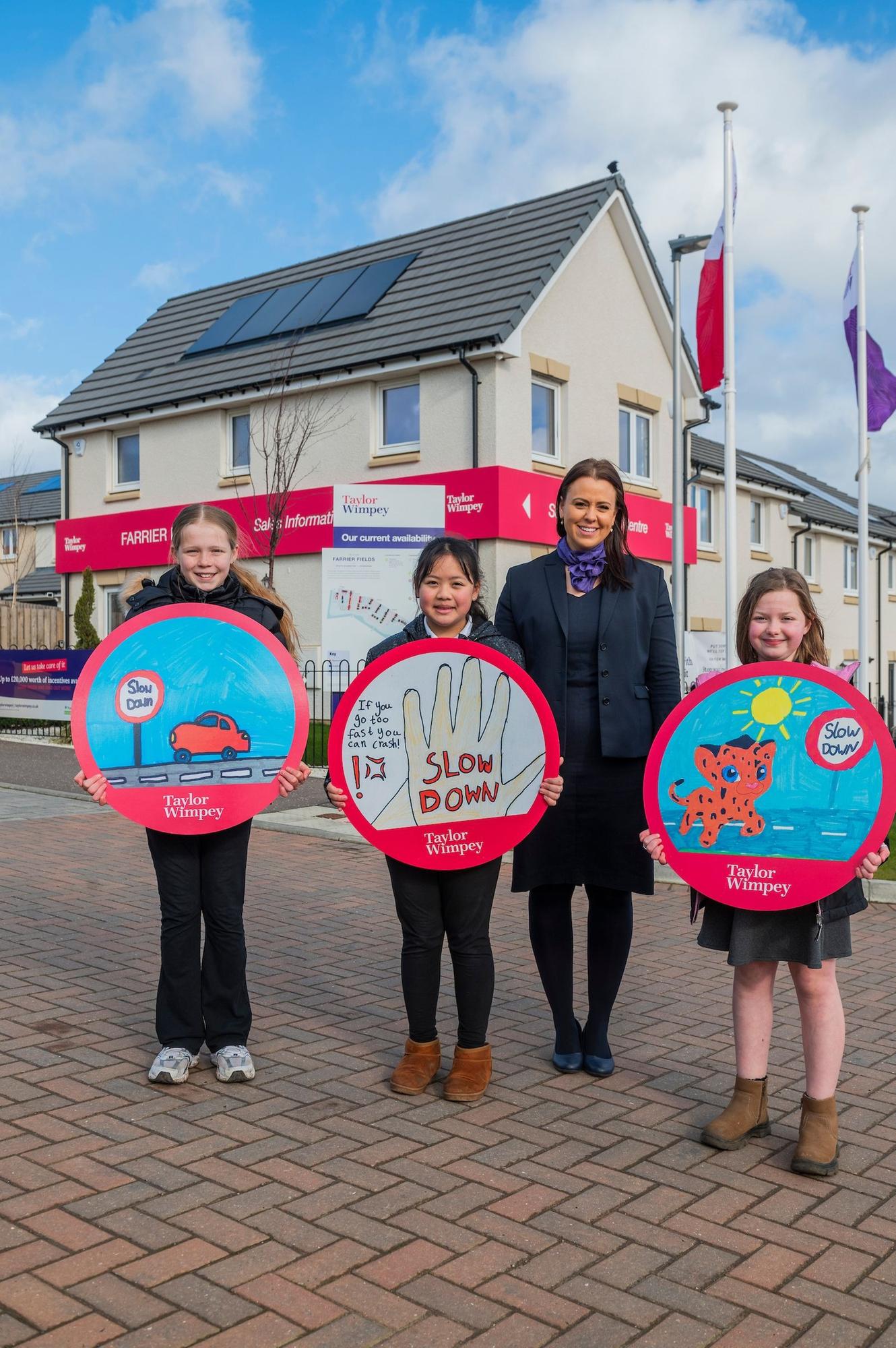 Winning designs by local schoolchildren aim to slow traffic
