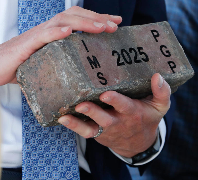 Brick from original Indianapolis Motor Speedway race track laid at ...