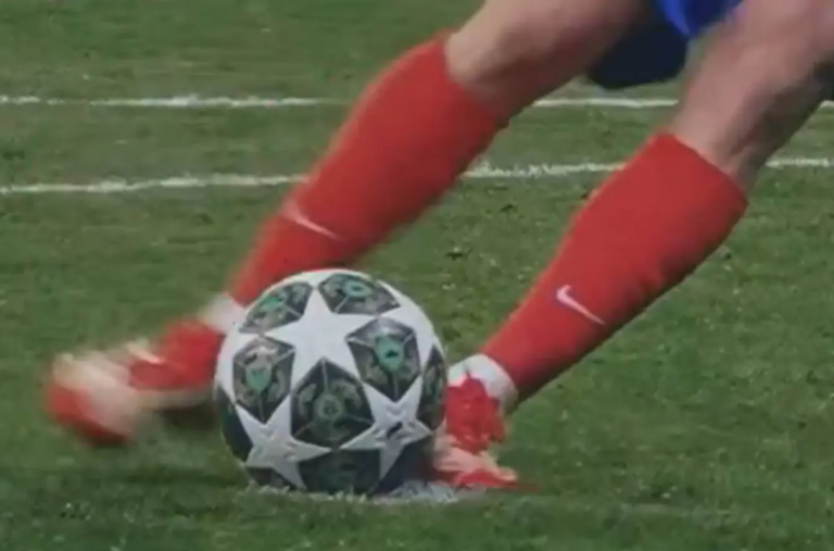 The picture that proves Julian Alvarez kicked the ball twice in penalty ...