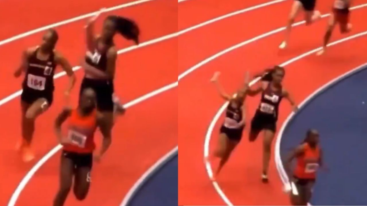 WATCH | Virginia high school runner who hit her competitor with baton ...