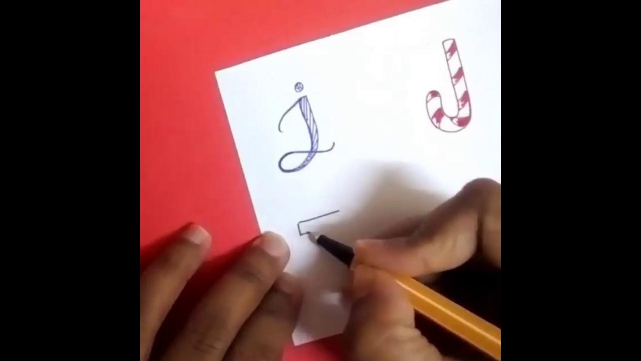 Different J Letter Calligraphy