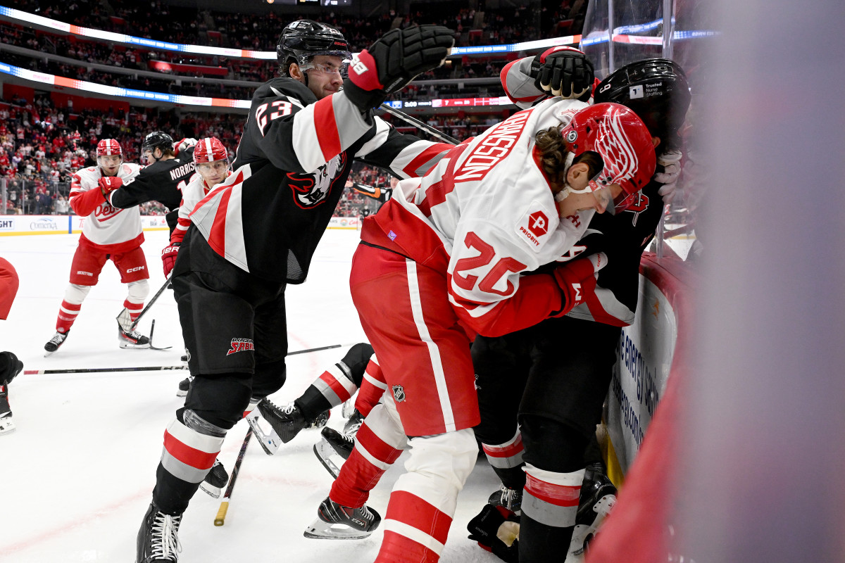 10-Man Brawl Erupts as Sabres-Red Wings Combine for 150 Penalty Minutes