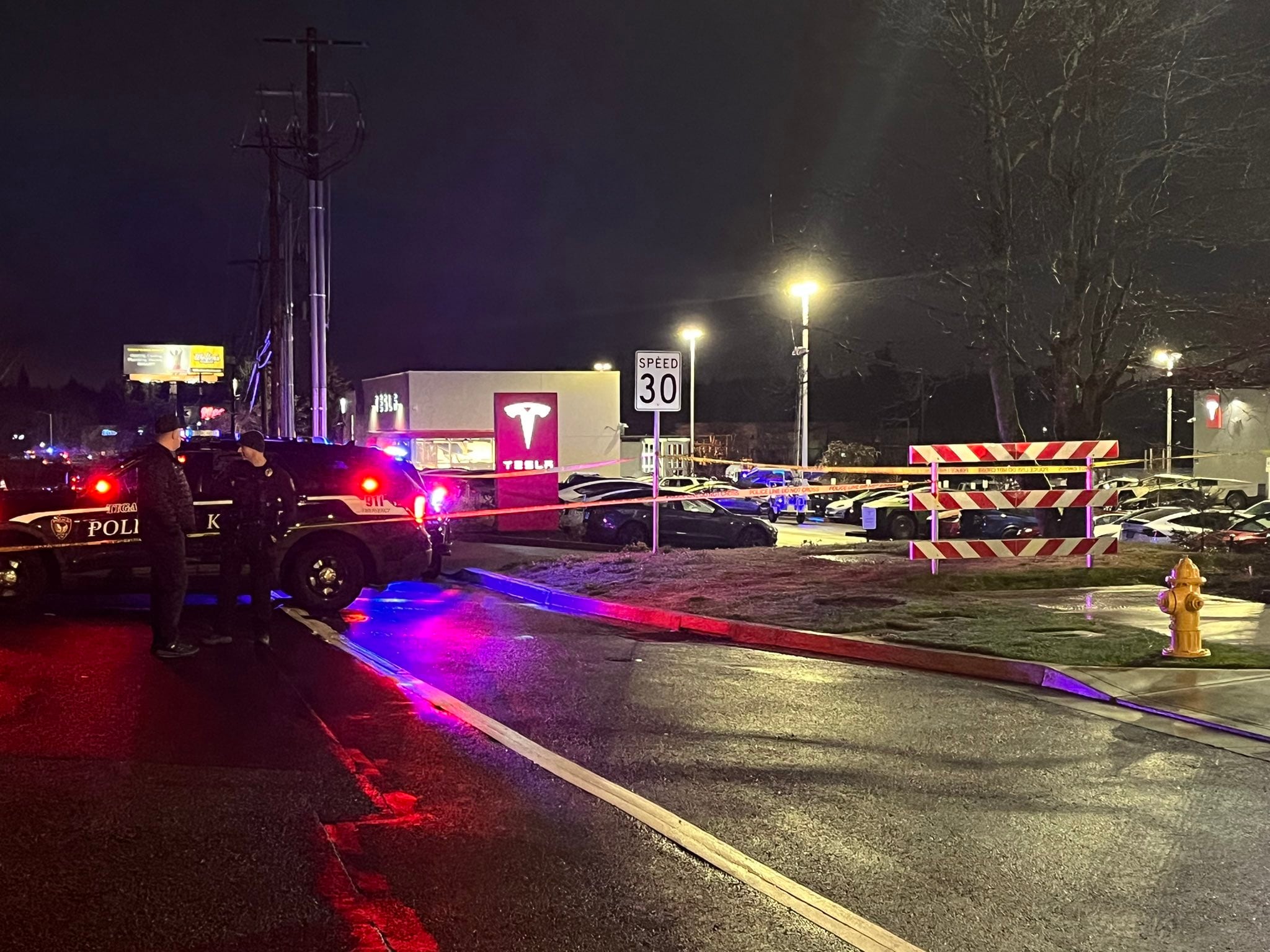 Police investigating second shooting at Tigard Tesla dealership