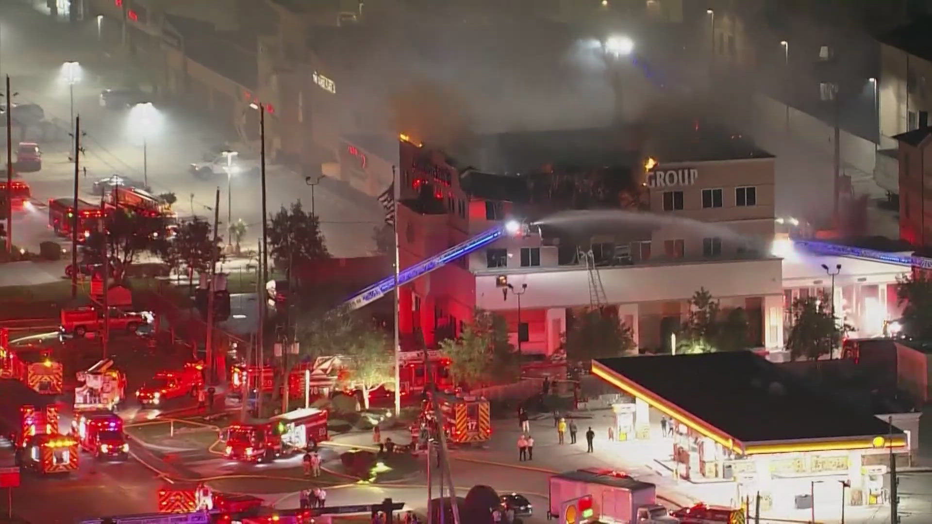 Part of office building in SW Houston collapses due to fire | Power ...