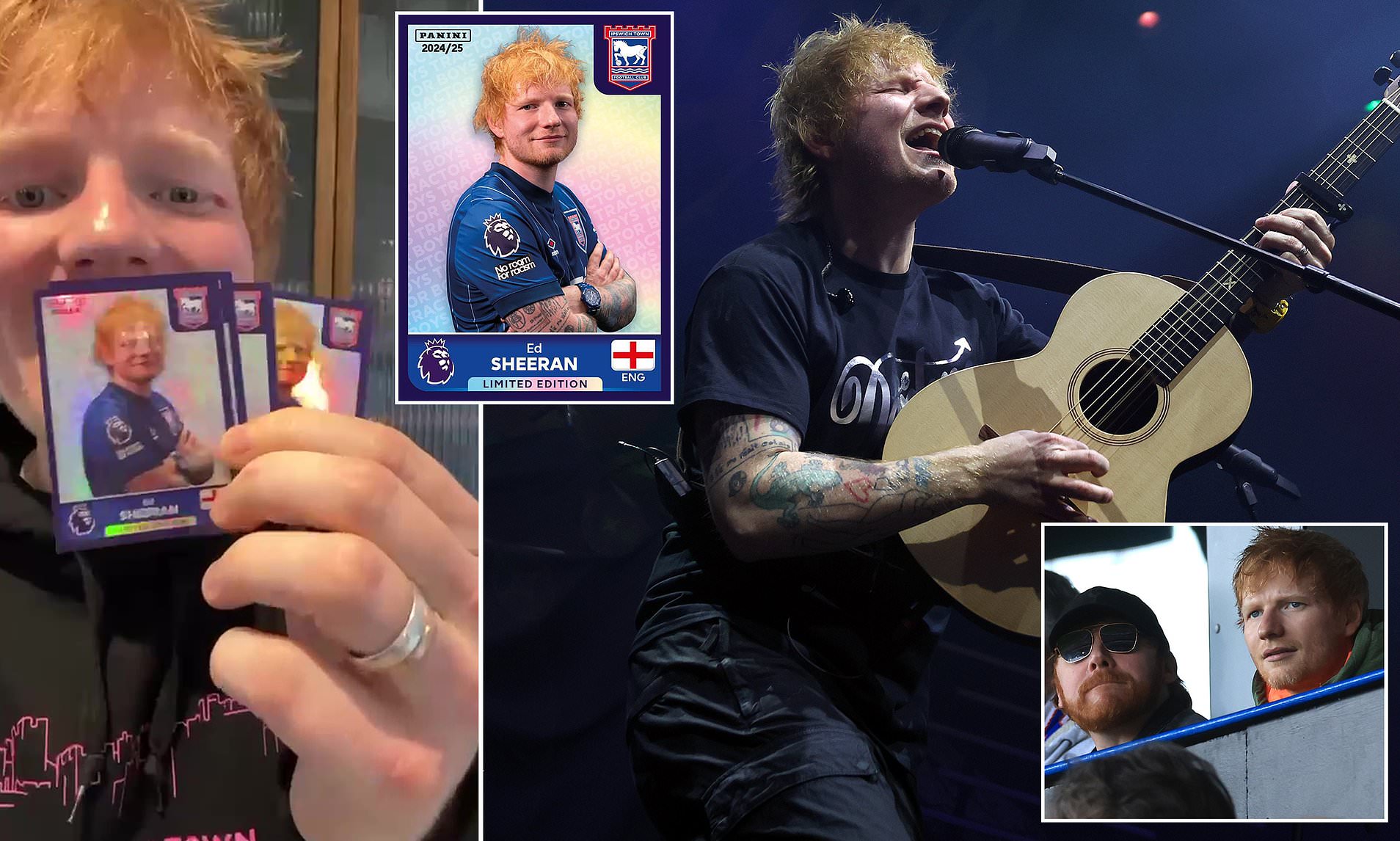 Ed Sheeran immortalised in 'limited Ed-ition' football sticker as ...