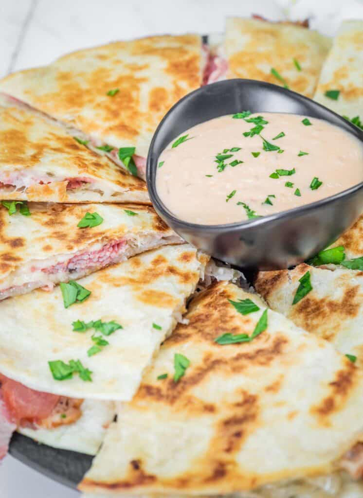 Reuben Quesadillas
