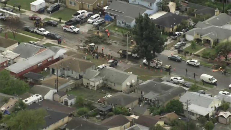 Tornado confirmed in Pico Rivera neighborhood in Los Angeles County, trees uprooted