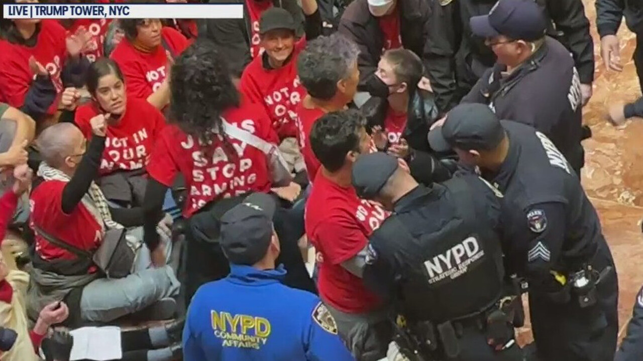 Raw: Trump Tower protesters arrested by NYPD