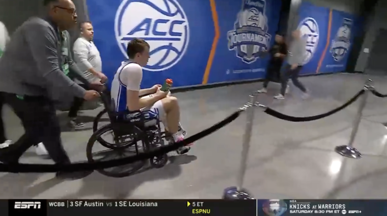 ESPN captures college basketball star in wheelchair