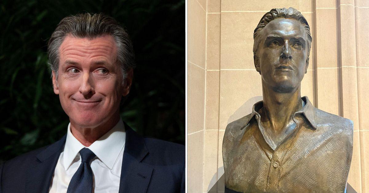 Gavin Newsom Roasted for Allegedly Self-Funding His Own Bronze Statue