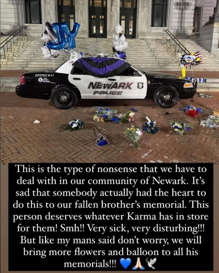 Fallen Newark detective’s City Hall memorial vandalized by ‘emotionally ...