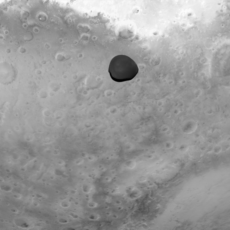 Tiny Mars moon Deimos gets a rare close-up, thanks to Europe's Hera ...
