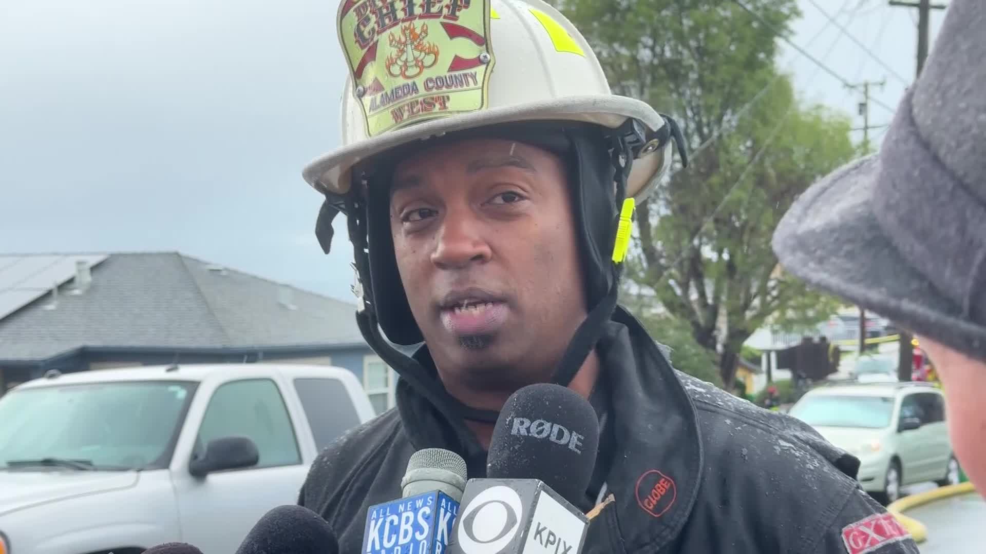 Watch: Alameda County Fire Department update on San Leandro house fire