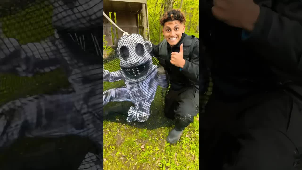 Funny Prank! Catching a Giggle-Monster in a Net