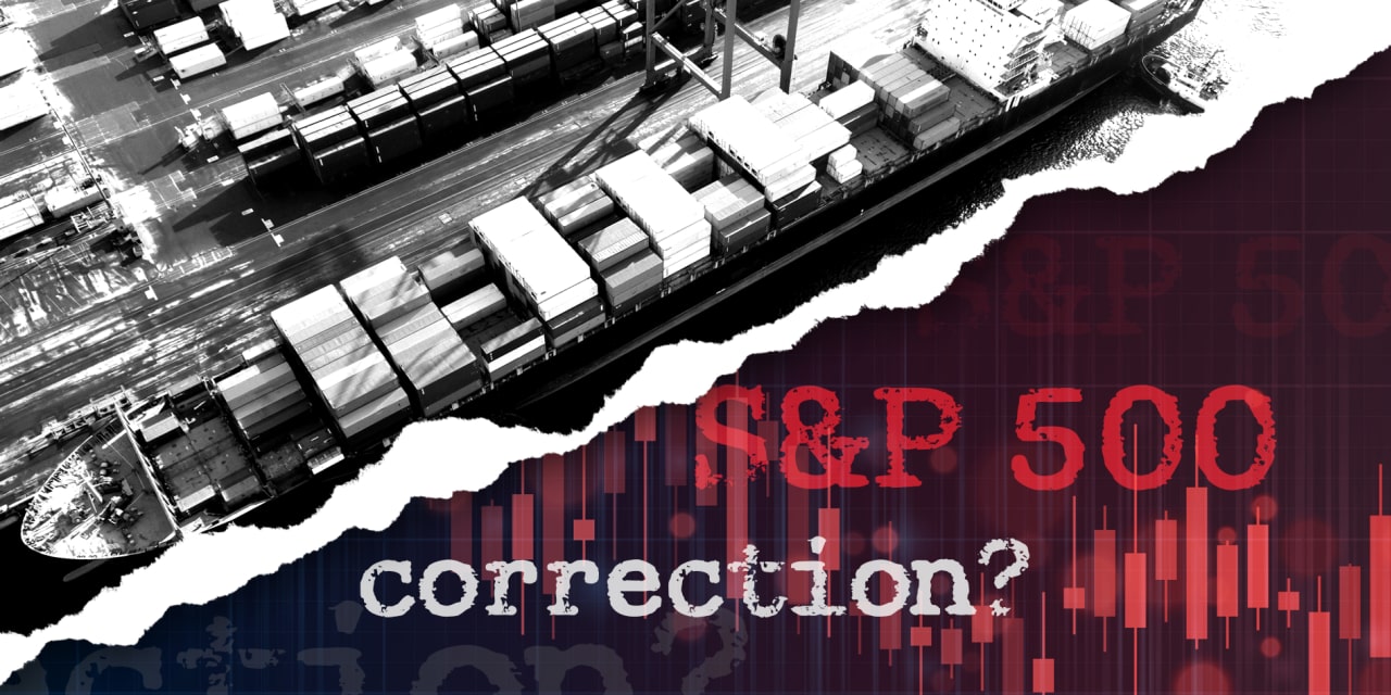S&P 500 falls into correction territory as Trump’s trade war escalates ...