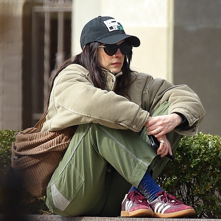 Anne Hathaway's Burgundy Adidas Sambas Expertly Translate a Winter ...