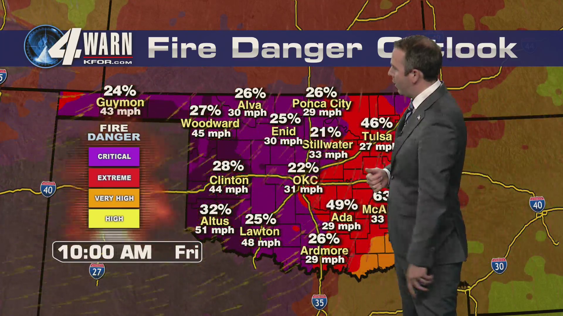 4Warn Storm Team tracking wildfire risk Friday