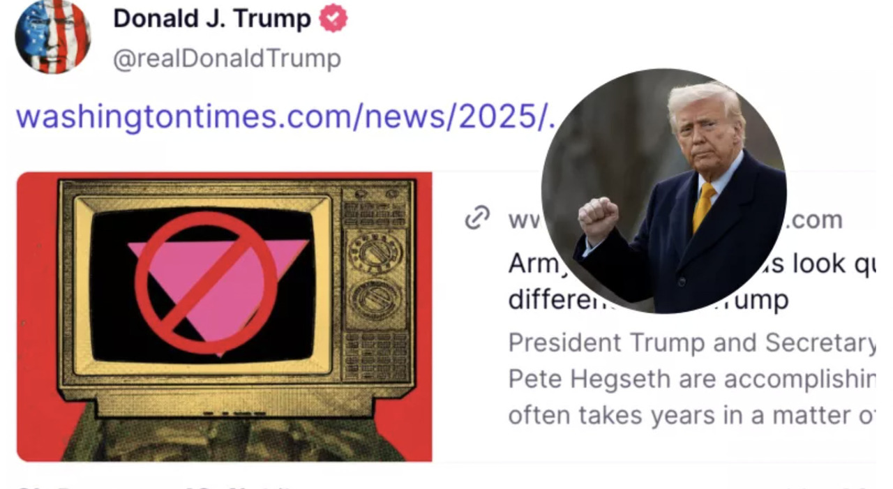 Trump, polemica per la foto del "triangolo rosa". Tutti i significati ...