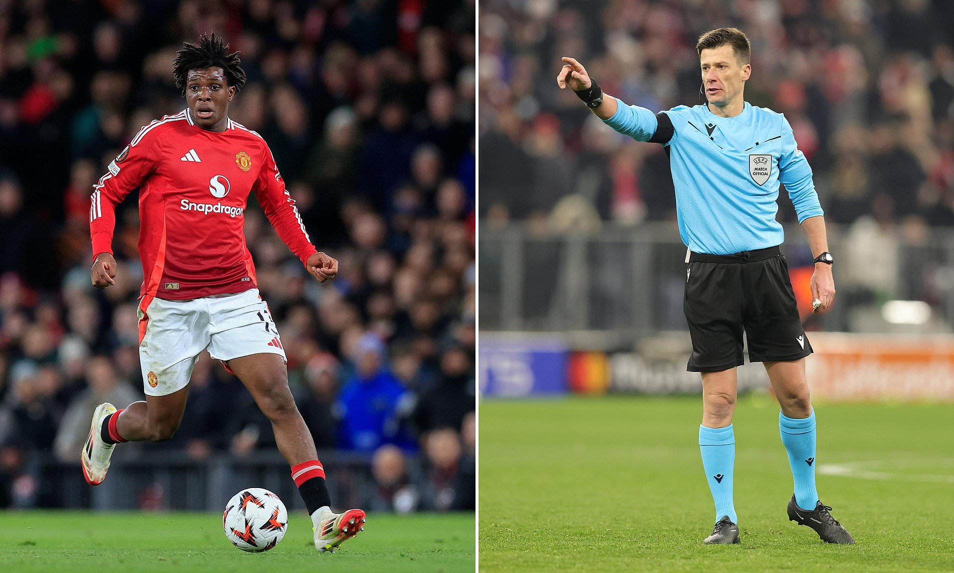 Patrick Dorgu tells referee he was WRONG to award him a penalty against ...