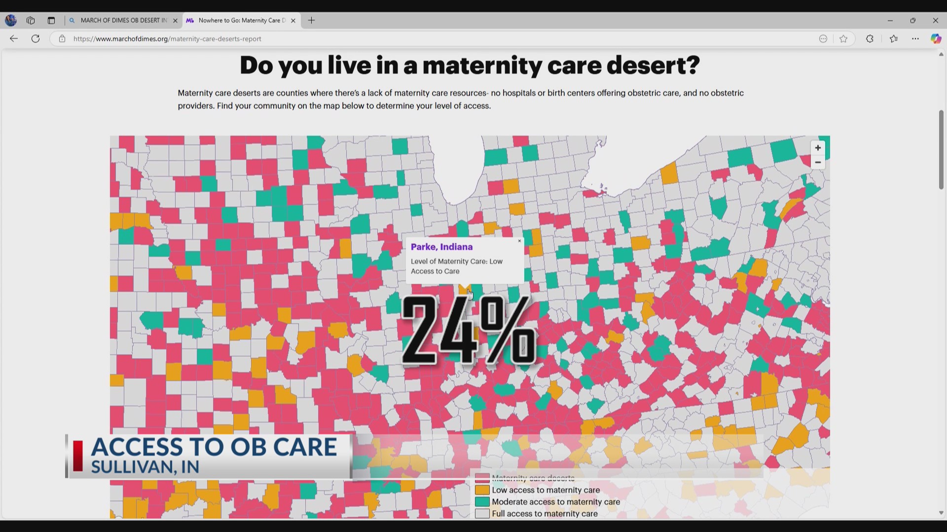 Access to care: Maternity and OB deserts