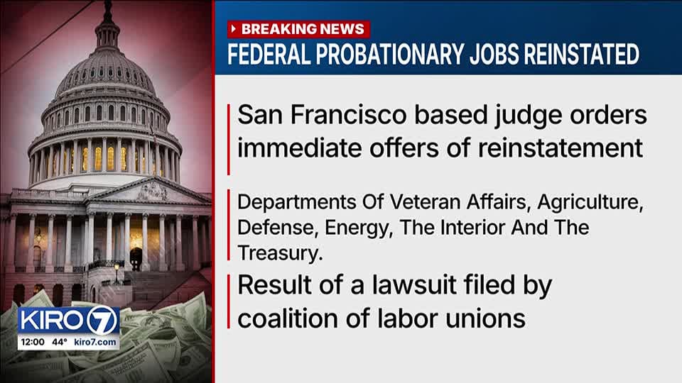 VIDEO: Federal probationary jobs reinstated